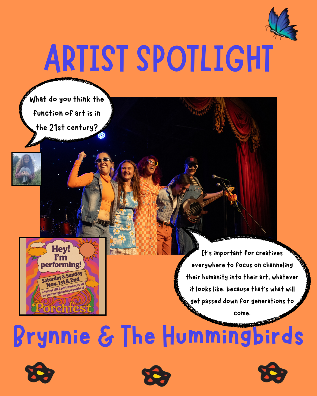 Discover Brynnie & The Hummingbirds at PorchFest 2025